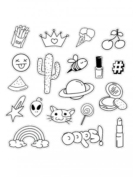 Aesthetic coloring pages