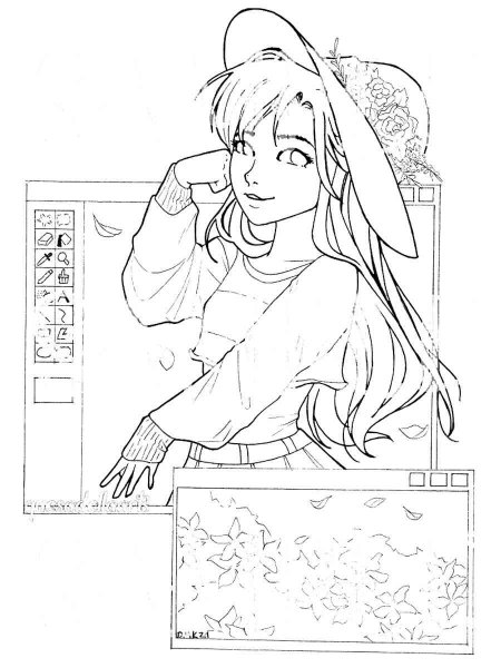Aesthetic coloring pages