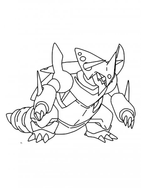 Pokemon Aggron coloring pages - Free Printable
