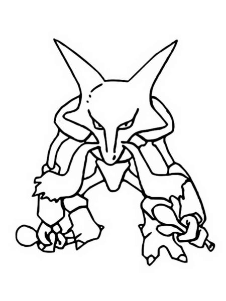 Pokemon Alakazam coloring pages - Free Printable