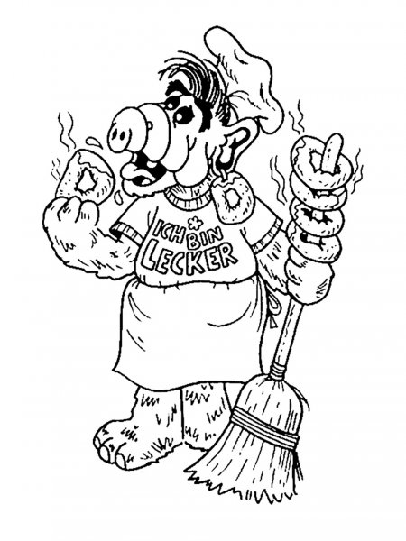 Alf coloring pages