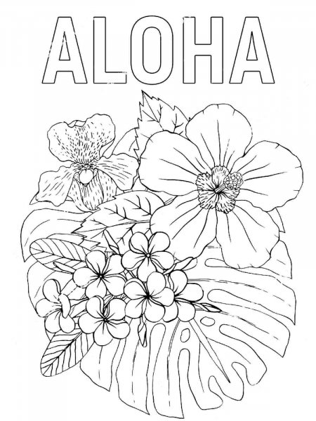 Aloha! coloring pages