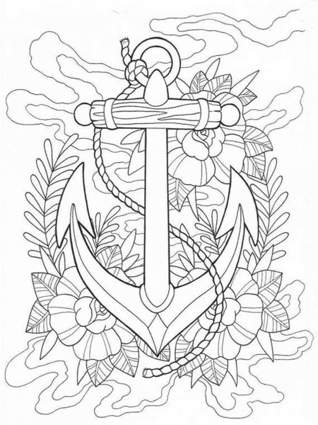 Anchor coloring pages