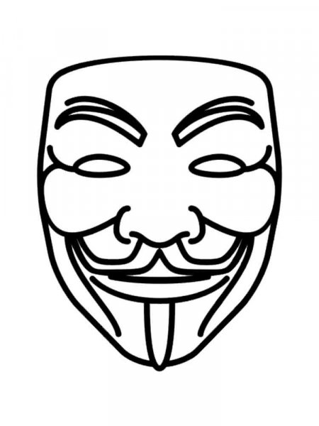 Anonymous Mask coloring pages
