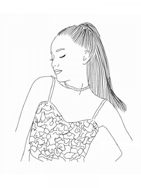 Ariana Grande coloring pages
