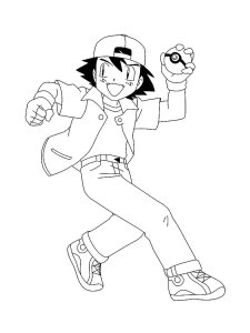 Ash Ketchum coloring pages - Free Printable
