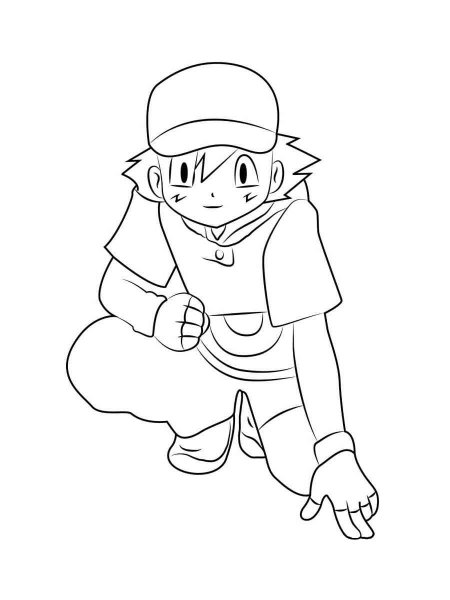 Ash Ketchum coloring pages - Free Printable