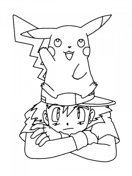 Ash Ketchum coloring pages - Free Printable
