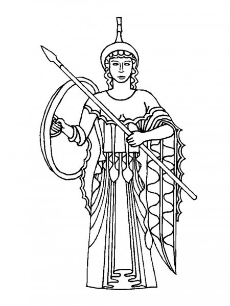 Athena coloring pages