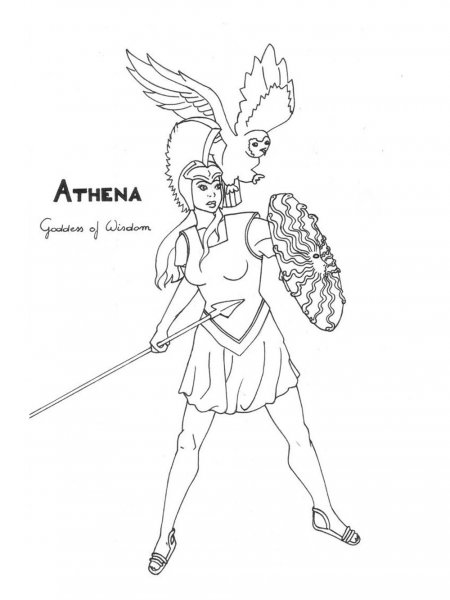 Athena coloring pages