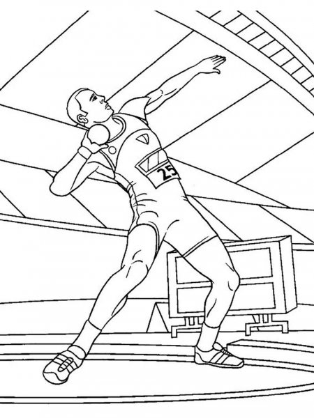 Athletics coloring pages