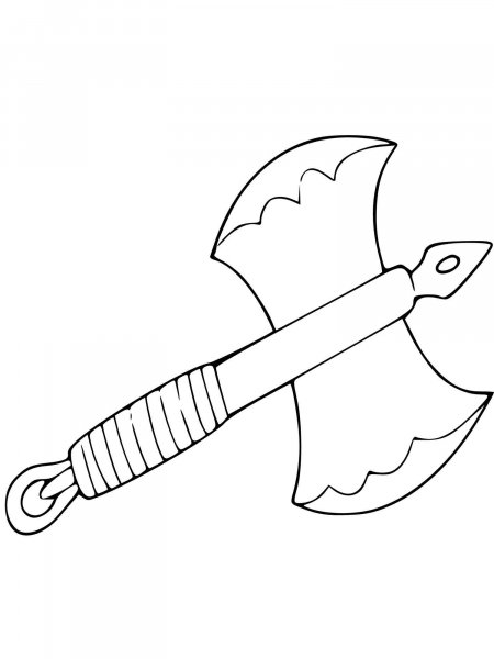 Axe coloring pages