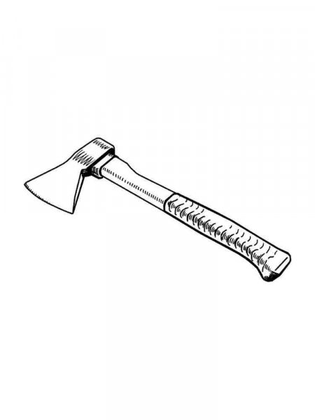 Axe coloring pages