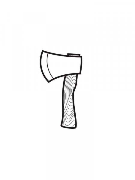Axe coloring pages