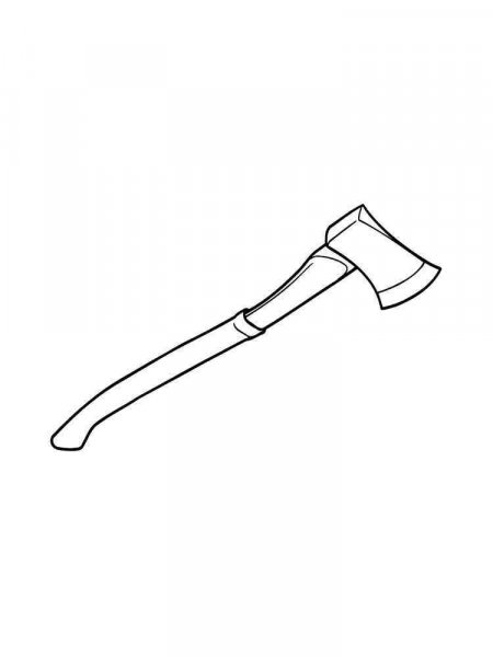 Axe coloring pages