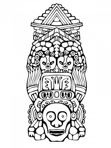 Aztec Art coloring pages
