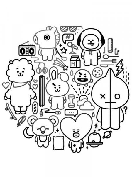 BT21 coloring pages