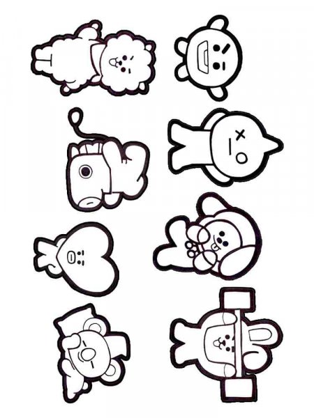 BT21 coloring pages