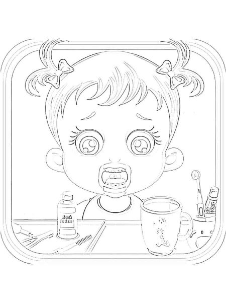 Baby Hazel coloring pages
