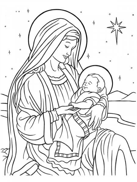 Baby Jesus coloring pages