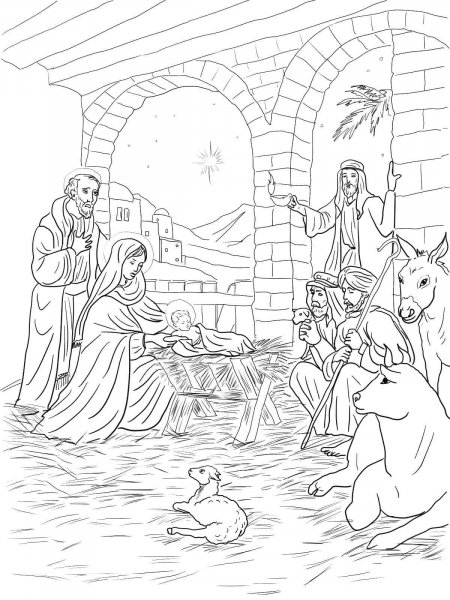 Baby Jesus coloring pages