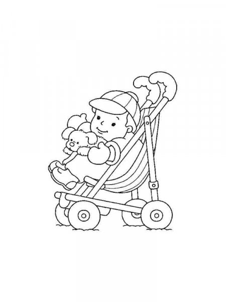 Baby Stroller coloring pages