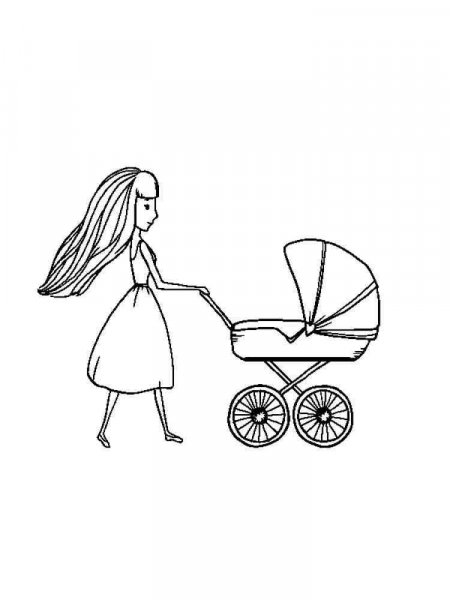Baby Stroller coloring pages