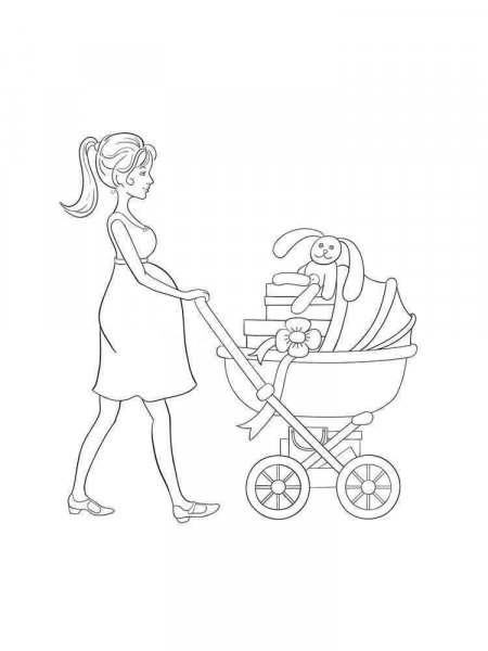 Baby Stroller coloring pages