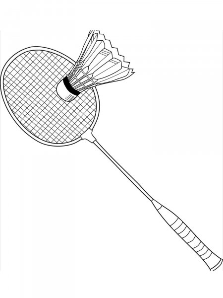 Badminton coloring pages