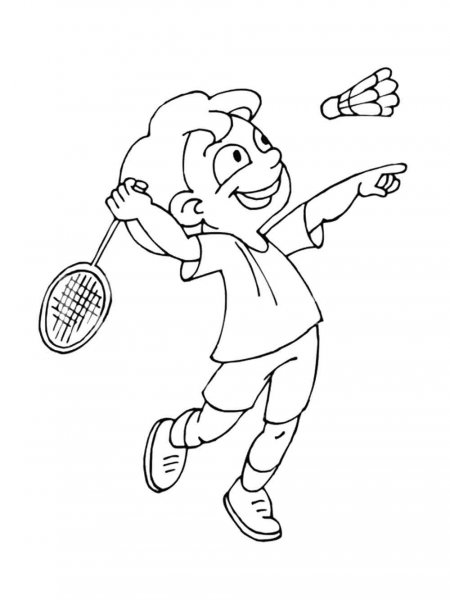 Badminton coloring pages