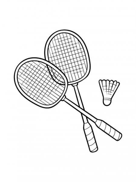 Badminton coloring pages