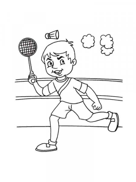 Badminton coloring pages