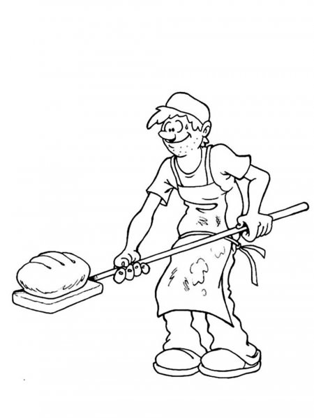 Baker coloring pages