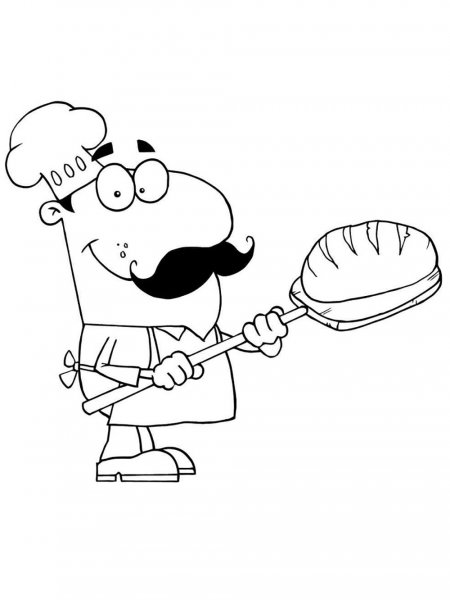 Baker coloring pages