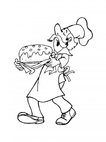 Baker coloring pages
