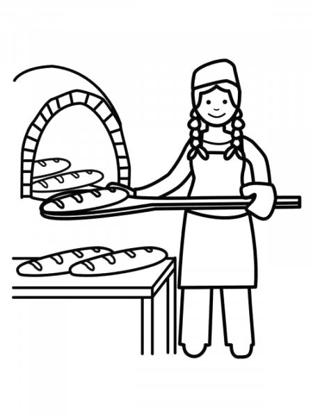 Baker coloring pages