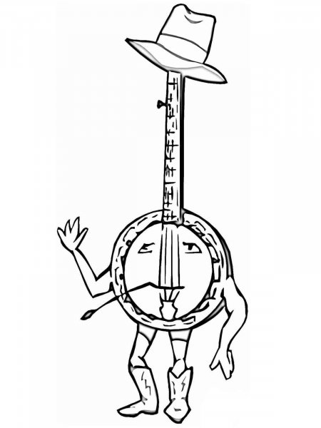 Banjo coloring pages