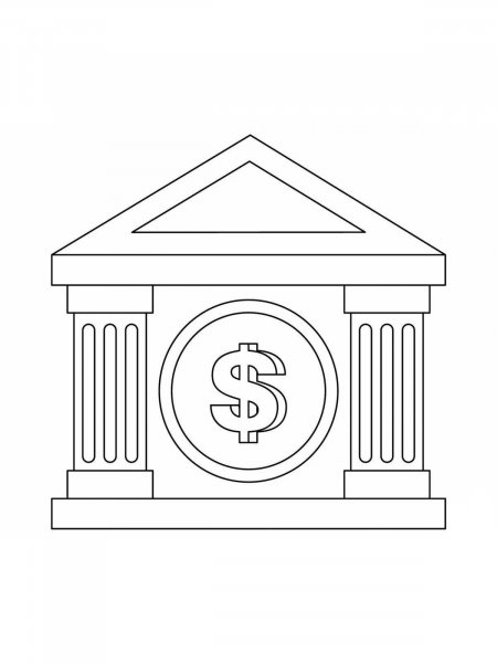 Bank coloring pages
