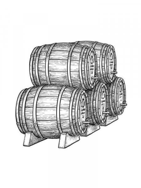 Barrel coloring pages