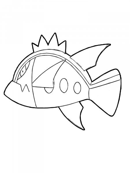 Pokemon Basculin coloring pages - Free Printable