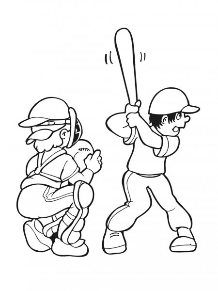 Baseball coloring pages