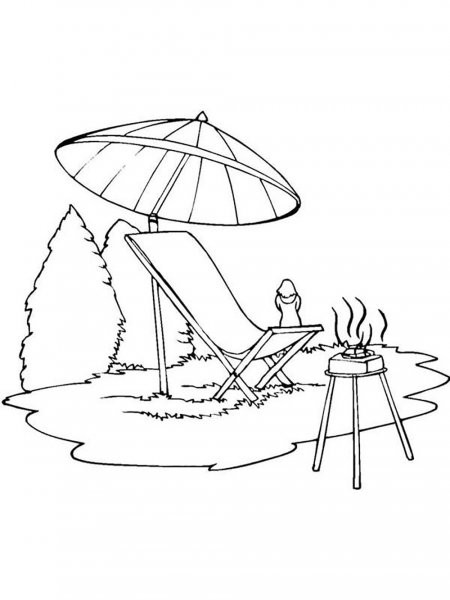 Beach Chair coloring pages