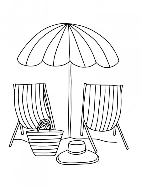 Beach Chair coloring pages