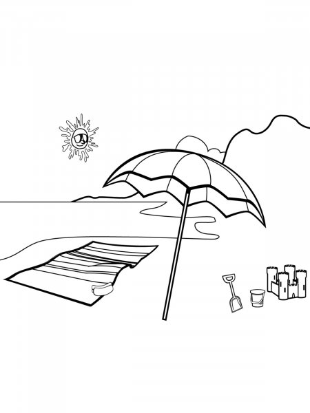 Beach Umbrella coloring pages