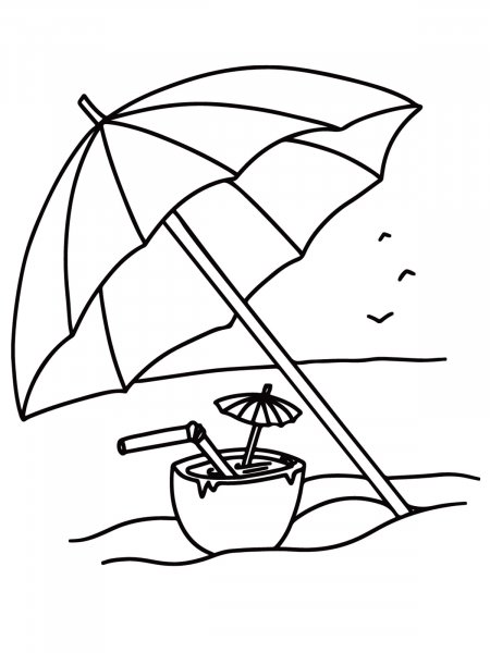 Beach Umbrella coloring pages