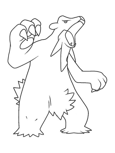 Pokemon Beartic coloring pages - Free Printable