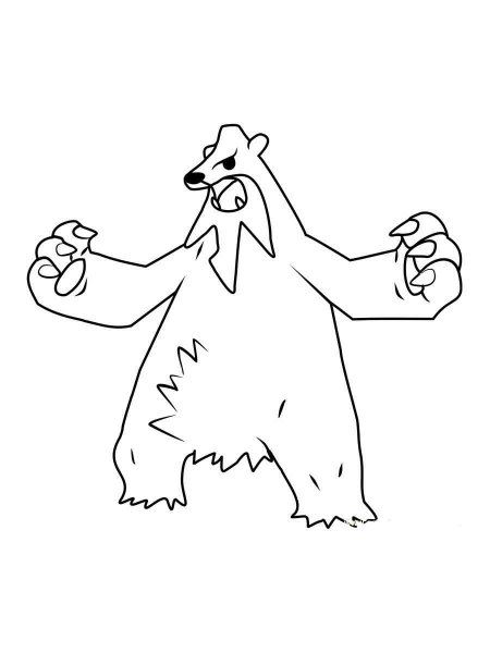 Pokemon Beartic coloring pages - Free Printable