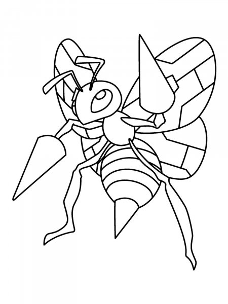 Pokemon Beedrill coloring pages - Free Printable