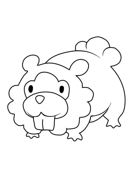 Pokemon Bidoof coloring pages - Free Printable