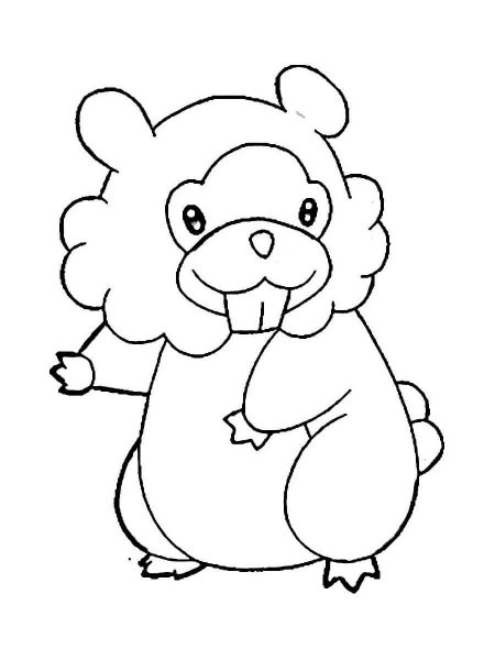 Pokemon Bidoof coloring pages - Free Printable